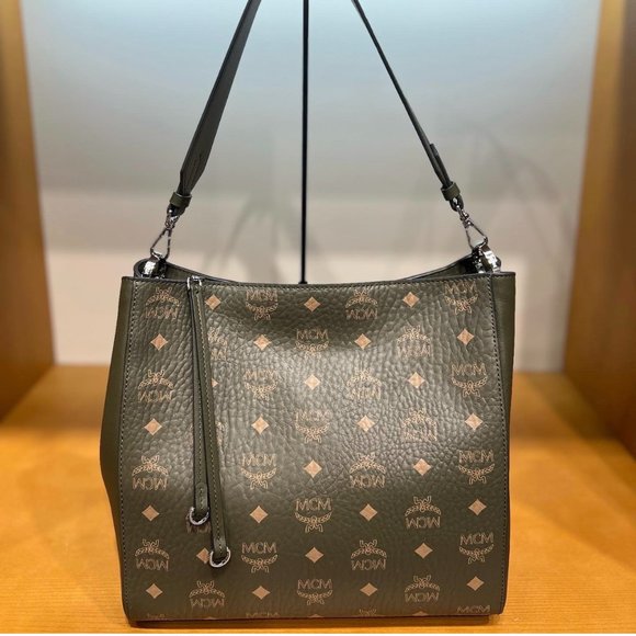 MCM | Bags | Mcm Medium Sea Turtle Green Aren Visetos Canvasleather ...